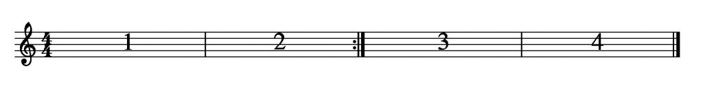 Los signos de repetición más habituales en una partitura musical